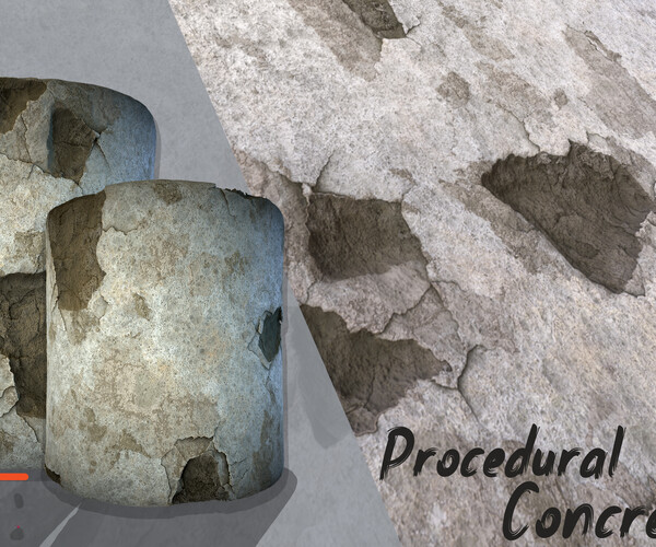 ArtStation - Procedural Plaster Concrete | Game Assets