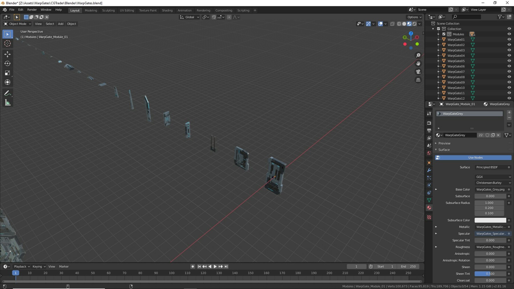 ArtStation - Modular Warp Gates | Game Assets