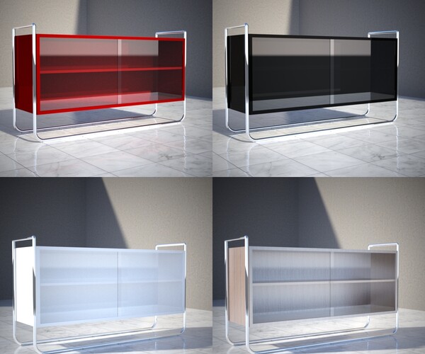 ArtStation - Tubular steel showcase cabinet | Resources