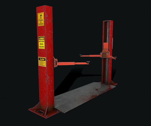 ArtStation - Car Lift 3d Model Pbr Texture | Game Assets