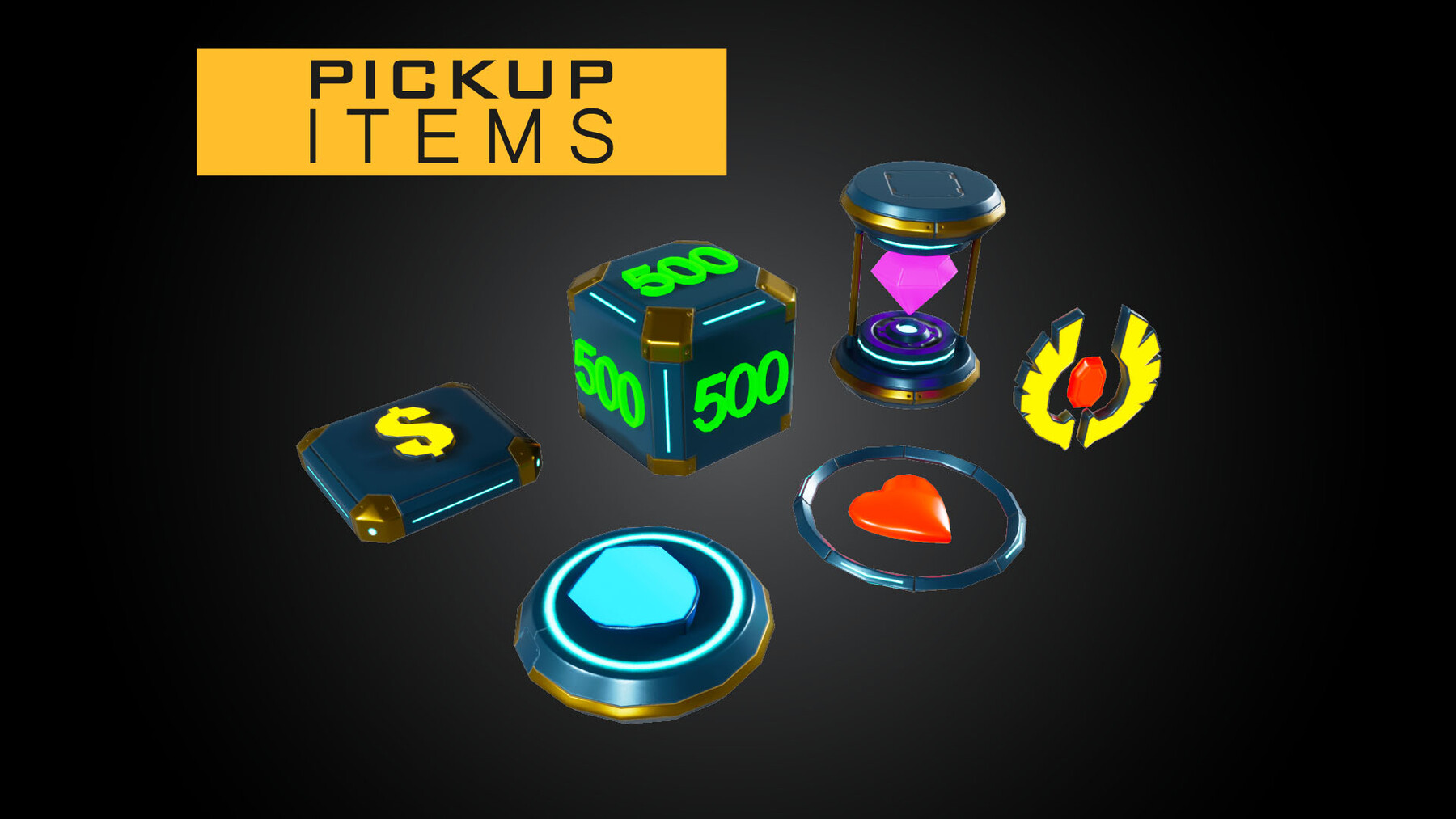 ArtStation - Modular Pick Up Items | Game Assets
