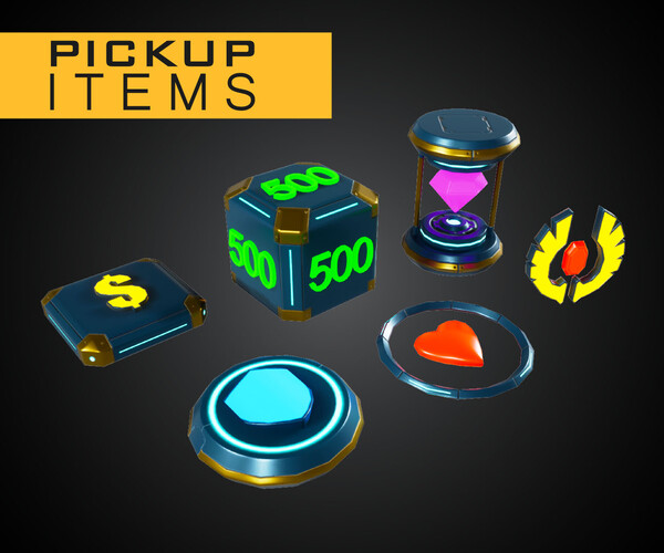 ArtStation - Modular Pick Up Items | Game Assets