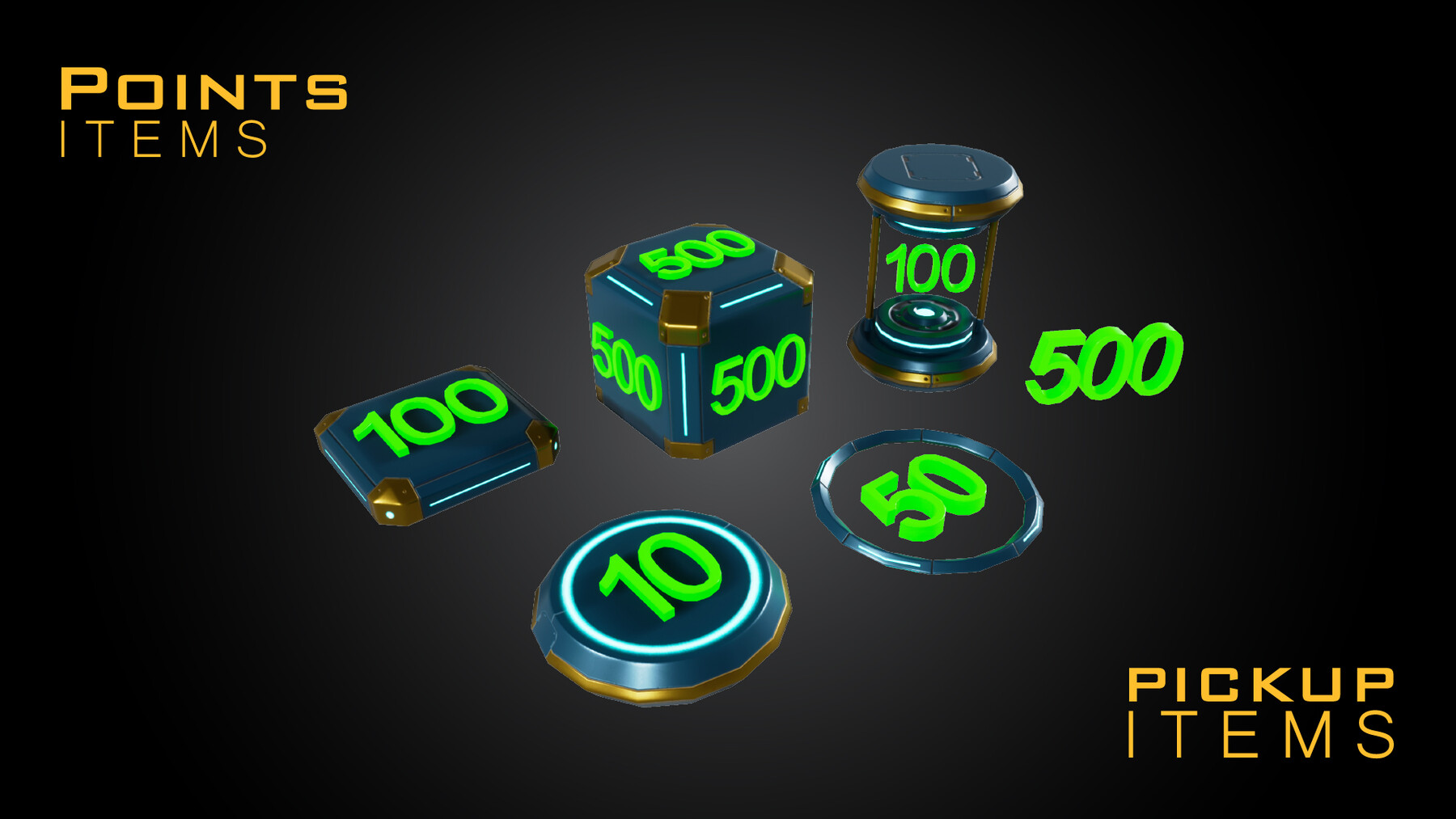 ArtStation - Modular Pick Up Items | Game Assets