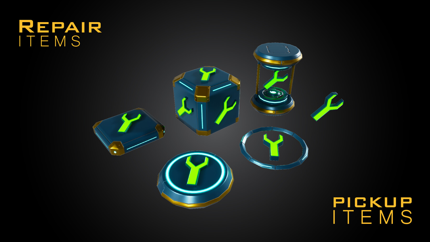 ArtStation - Modular Pick Up Items | Game Assets