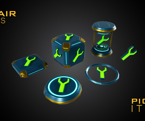 ArtStation - Modular Pick Up Items | Game Assets