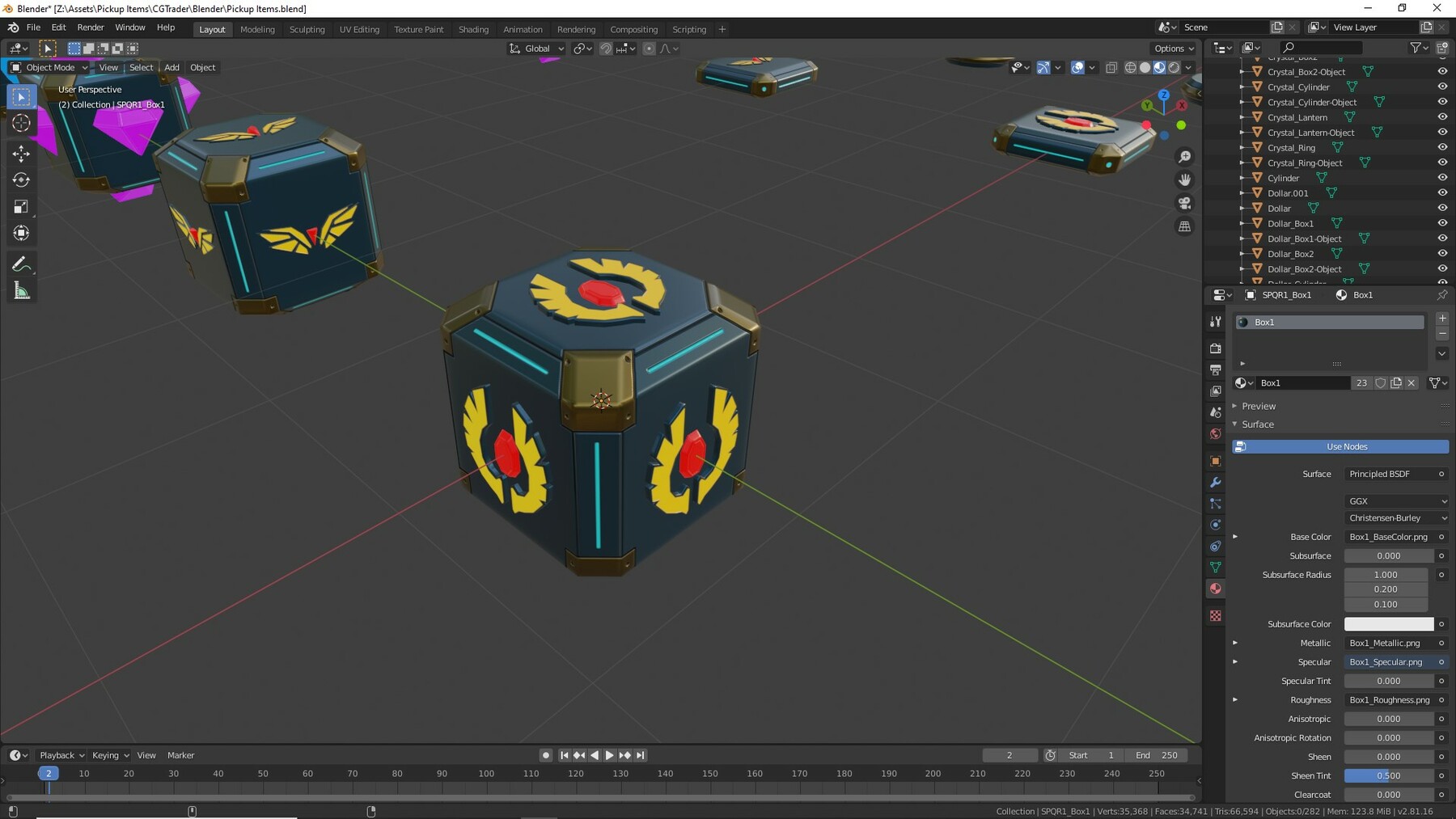 ArtStation - Modular Pick Up Items | Game Assets