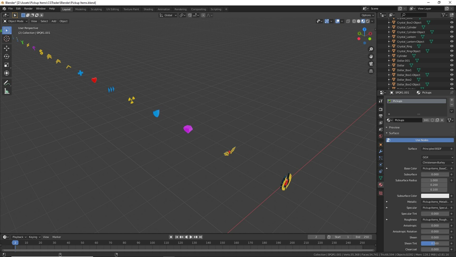 ArtStation - Modular Pick Up Items | Game Assets