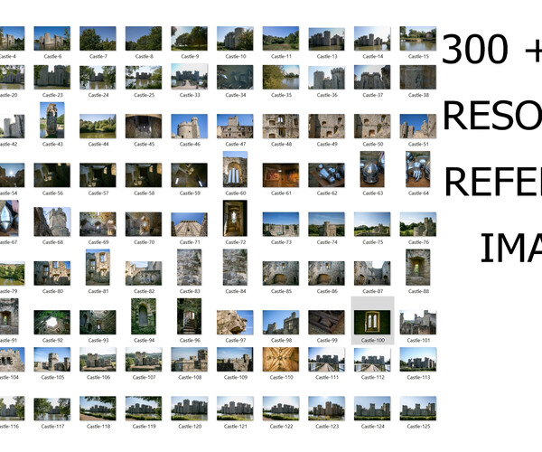 ArtStation - CASTLE REFERENCE PACK + 10 FREE PNG CUT OUTS | Resources