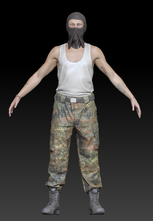 ArtStation - Man in balaclava ready for animation 336 | Game Assets