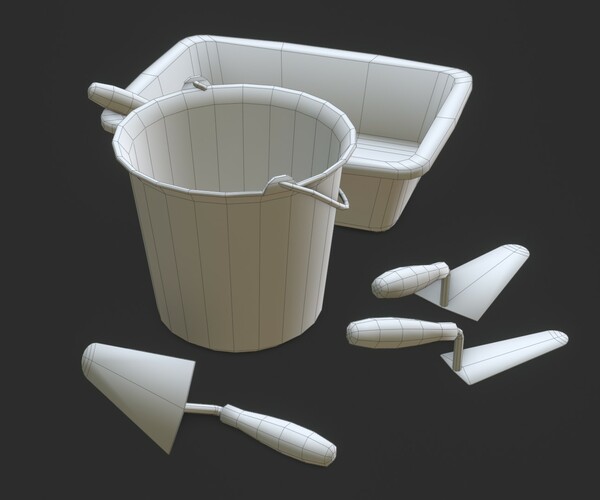 ArtStation - Mortar Tools Set | Game Assets