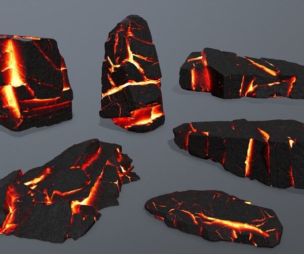 ArtStation - Lava Rock Set | Game Assets