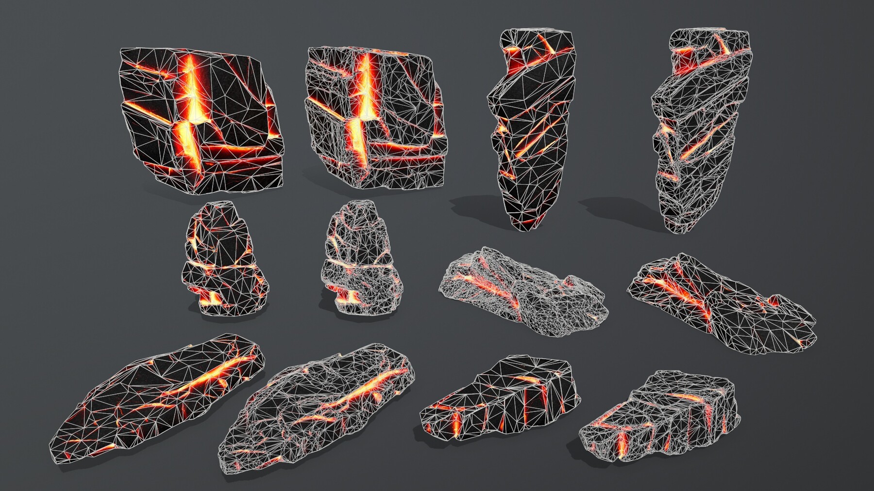 ArtStation - Lava Rock Set | Game Assets