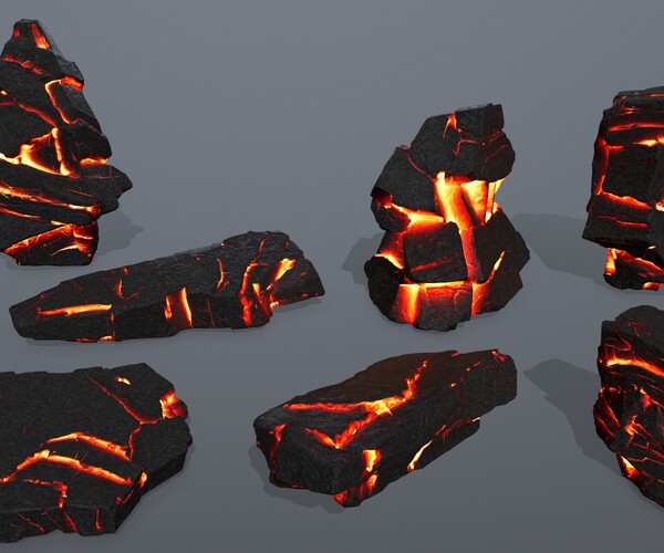 ArtStation - Lava Rock Set | Game Assets