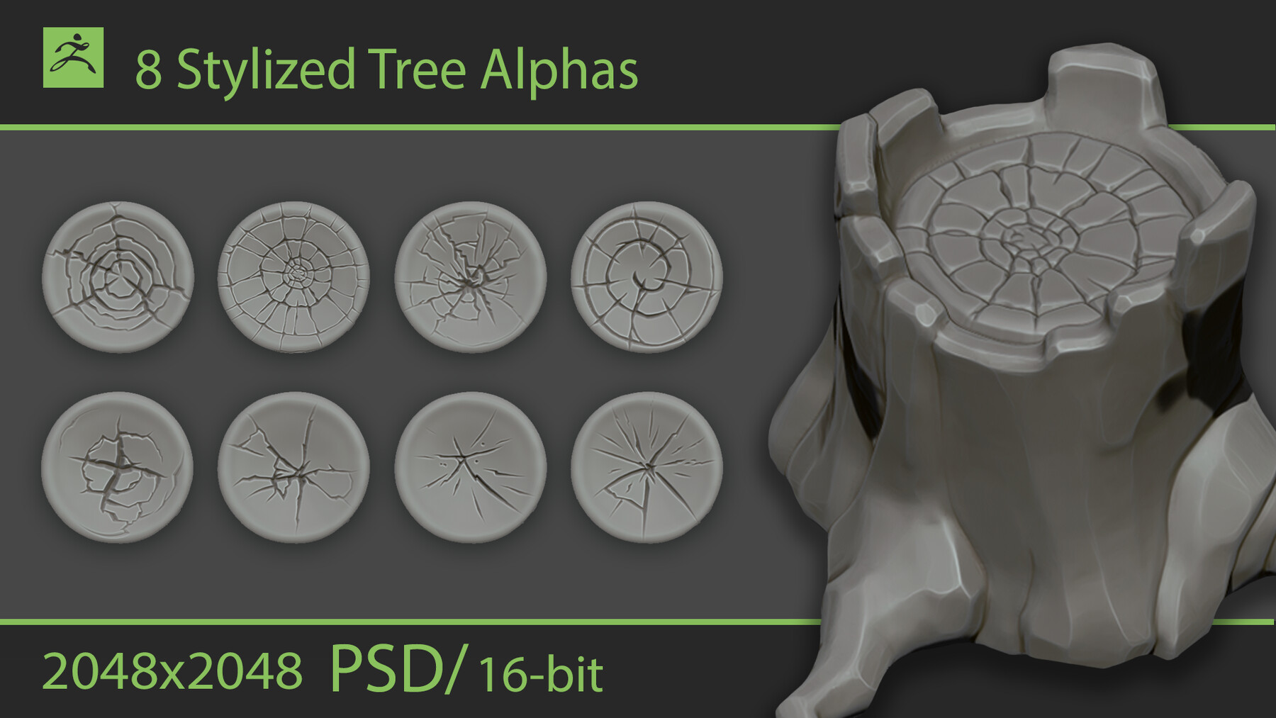ArtStation - Stylized Tree Alphas | Brushes