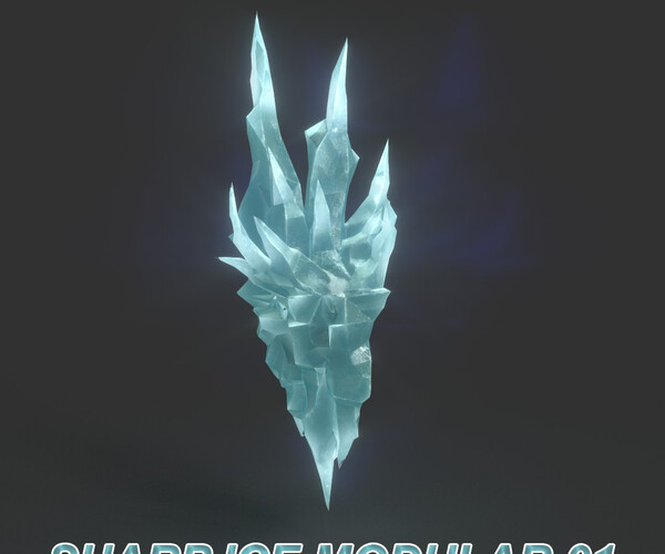 ArtStation - Low poly Sharp Ice Modular 210916 | Game Assets