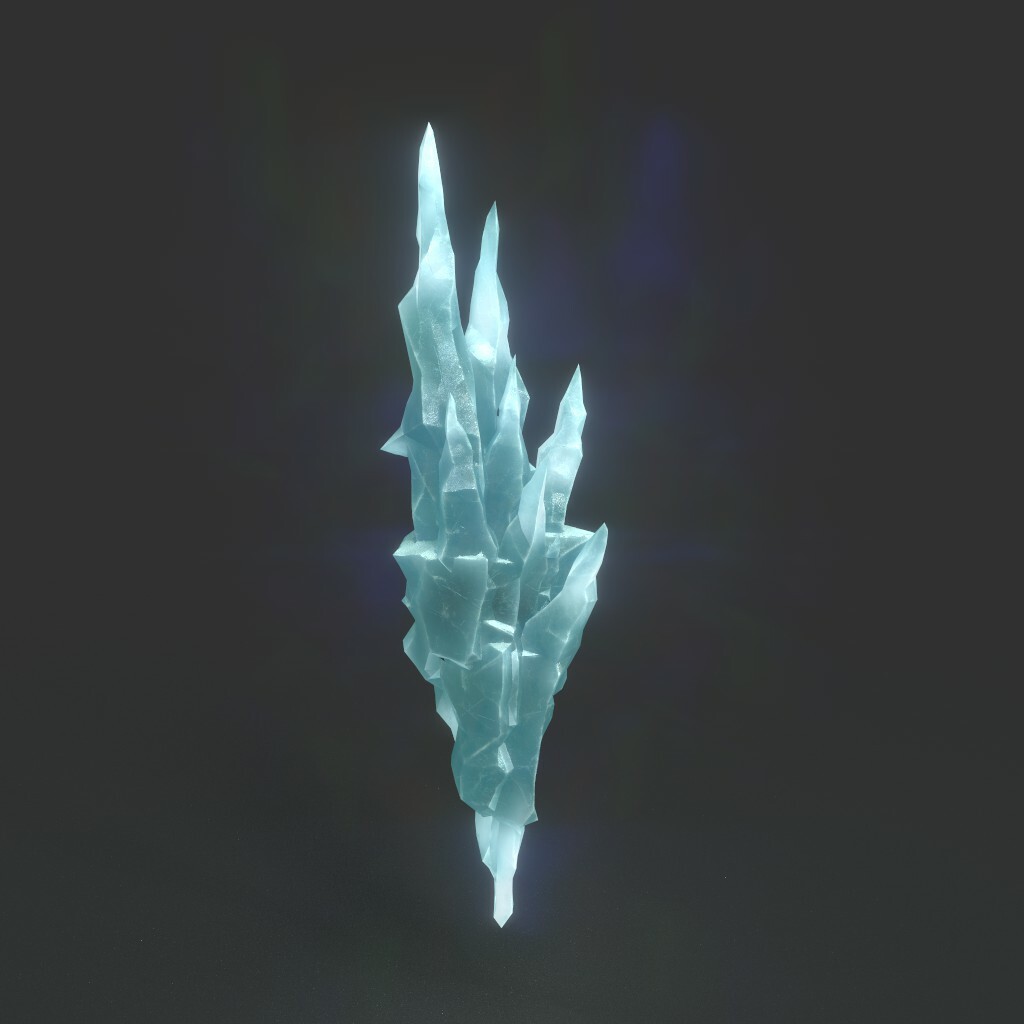 ArtStation - Low poly Sharp Ice Modular 210916 | Game Assets
