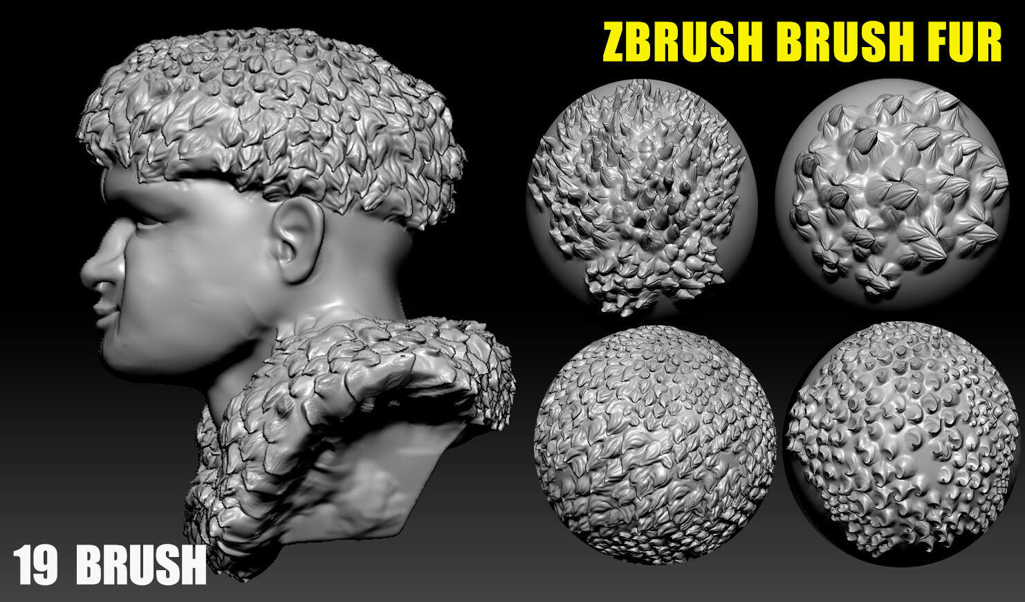 ArtStation - 19 zbrush brush fur | Brushes