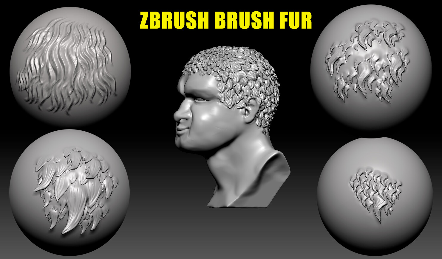 ArtStation - 19 zbrush brush fur | Brushes