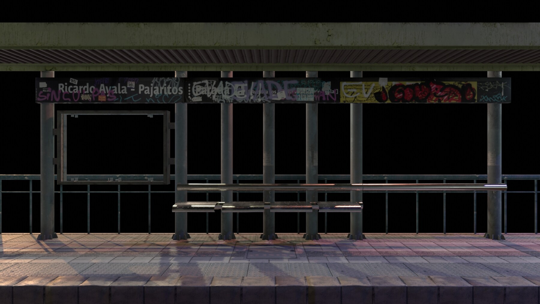 ArtStation - Bus Stop | Game Assets