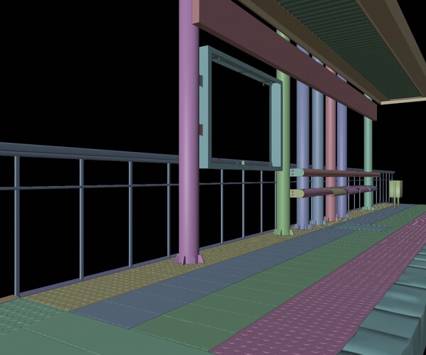 ArtStation - Bus Stop | Game Assets