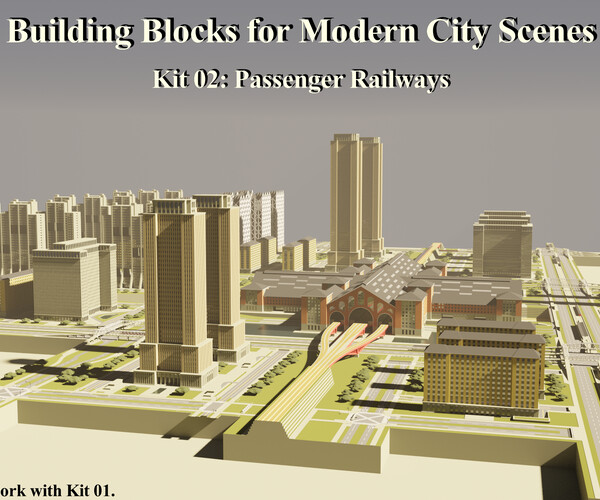 ArtStation - Building Blocks for Modern City Scenes – Kit 02 | Game Assets