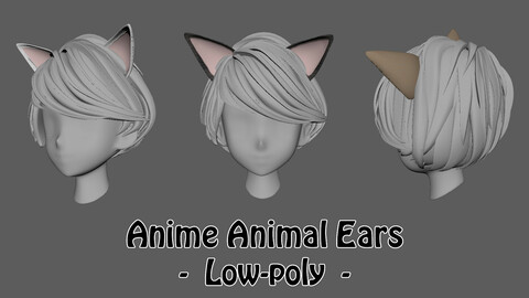 ArtStation - Low-poly Anime Ears | Resources