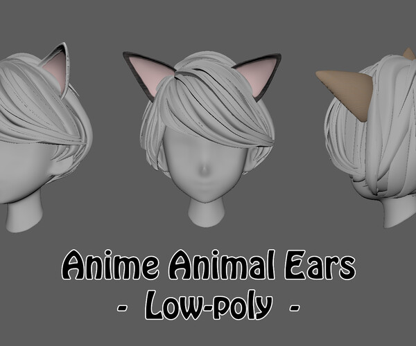 ArtStation - Low-poly Anime Ears | Resources