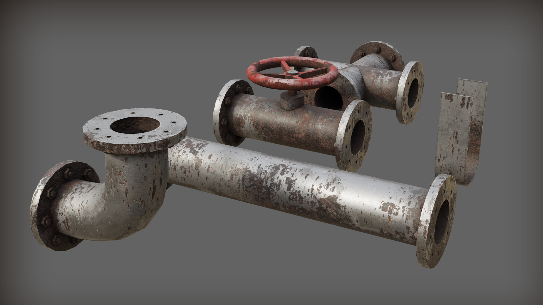 ArtStation - Rusty Modular Pipes | Game Assets