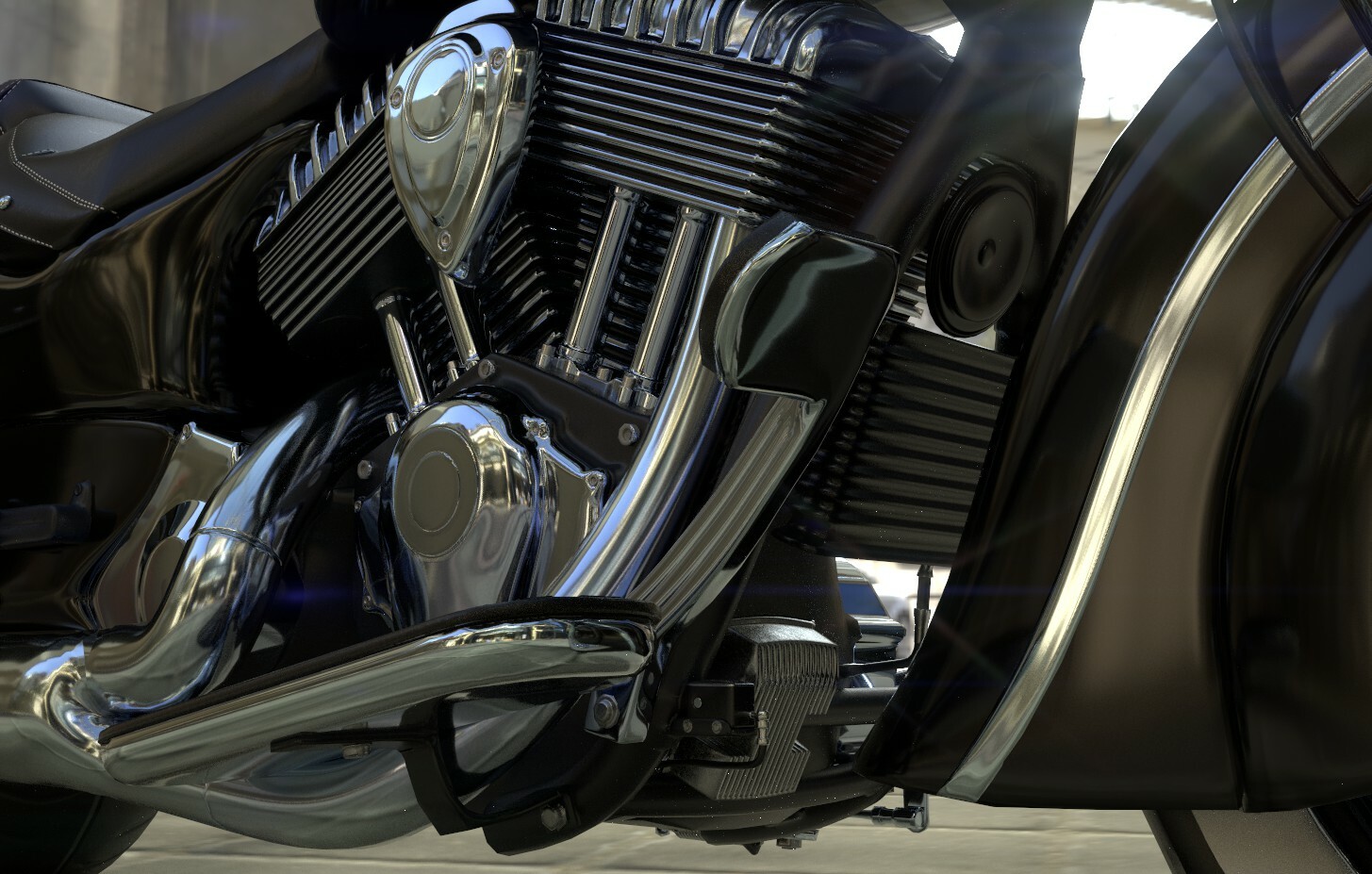 ArtStation - Custom Vintage Motorcycle Low Poly | Game Assets