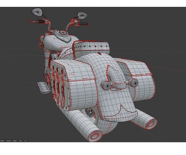 ArtStation - Custom Vintage Motorcycle Low Poly | Game Assets