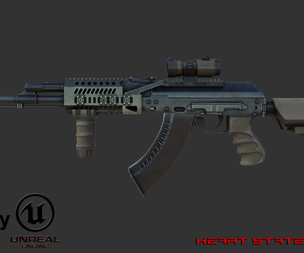 ArtStation - FPS Gun 4K - Rifle 1 | Game Assets