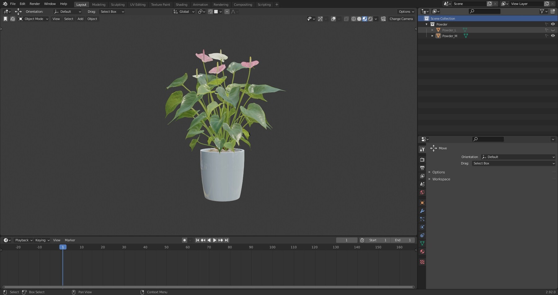 ArtStation - 3D Flower | Anthurium | VFX Grace | Game Assets