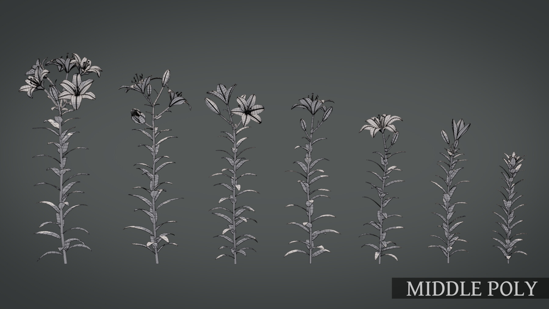 ArtStation - 3D Flower | Lily Flower | Game Assets