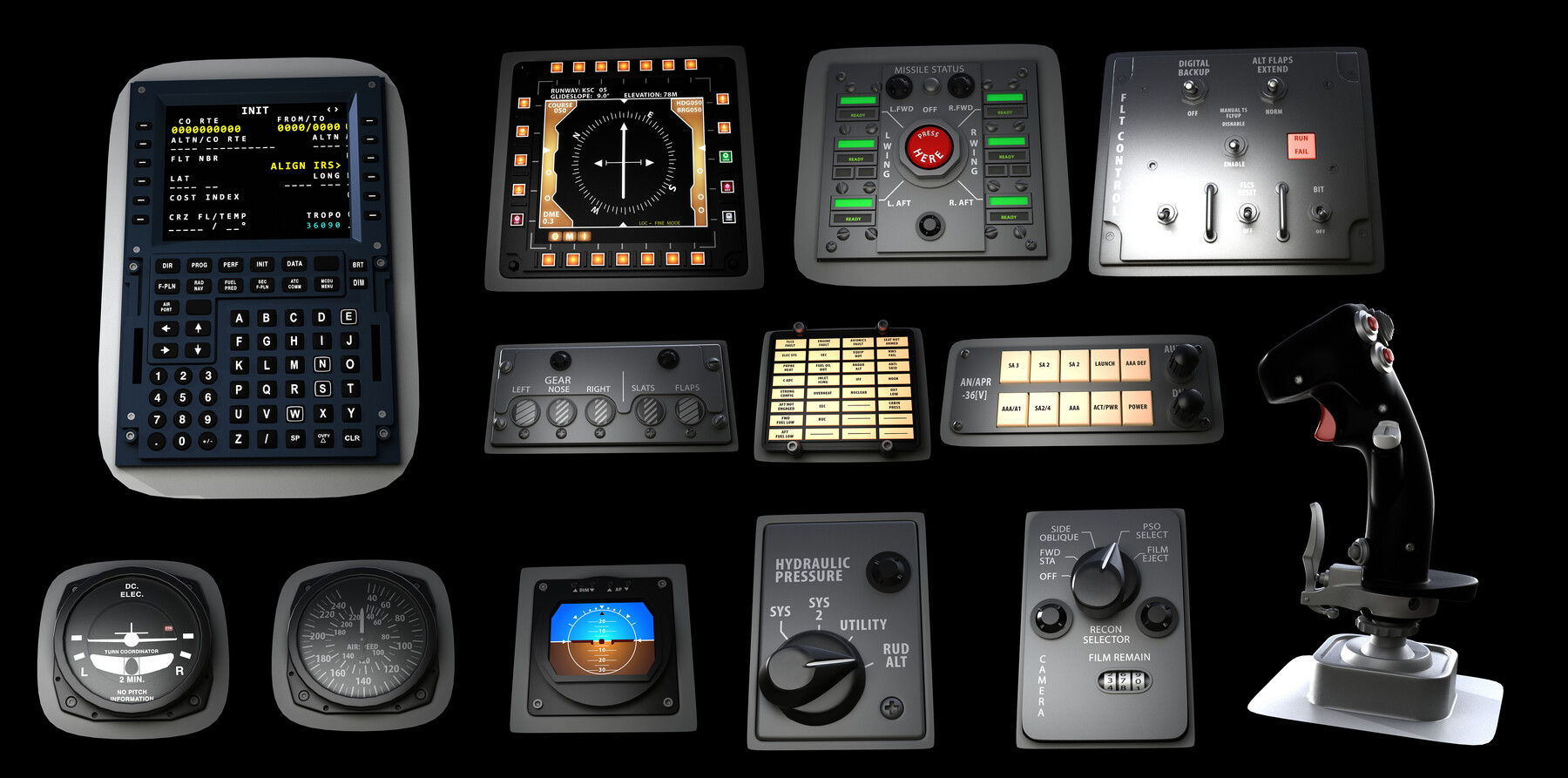 ArtStation - Quick Cockpit Kit Vol 1 - Polystein Add-on Presets for MODO | Resources