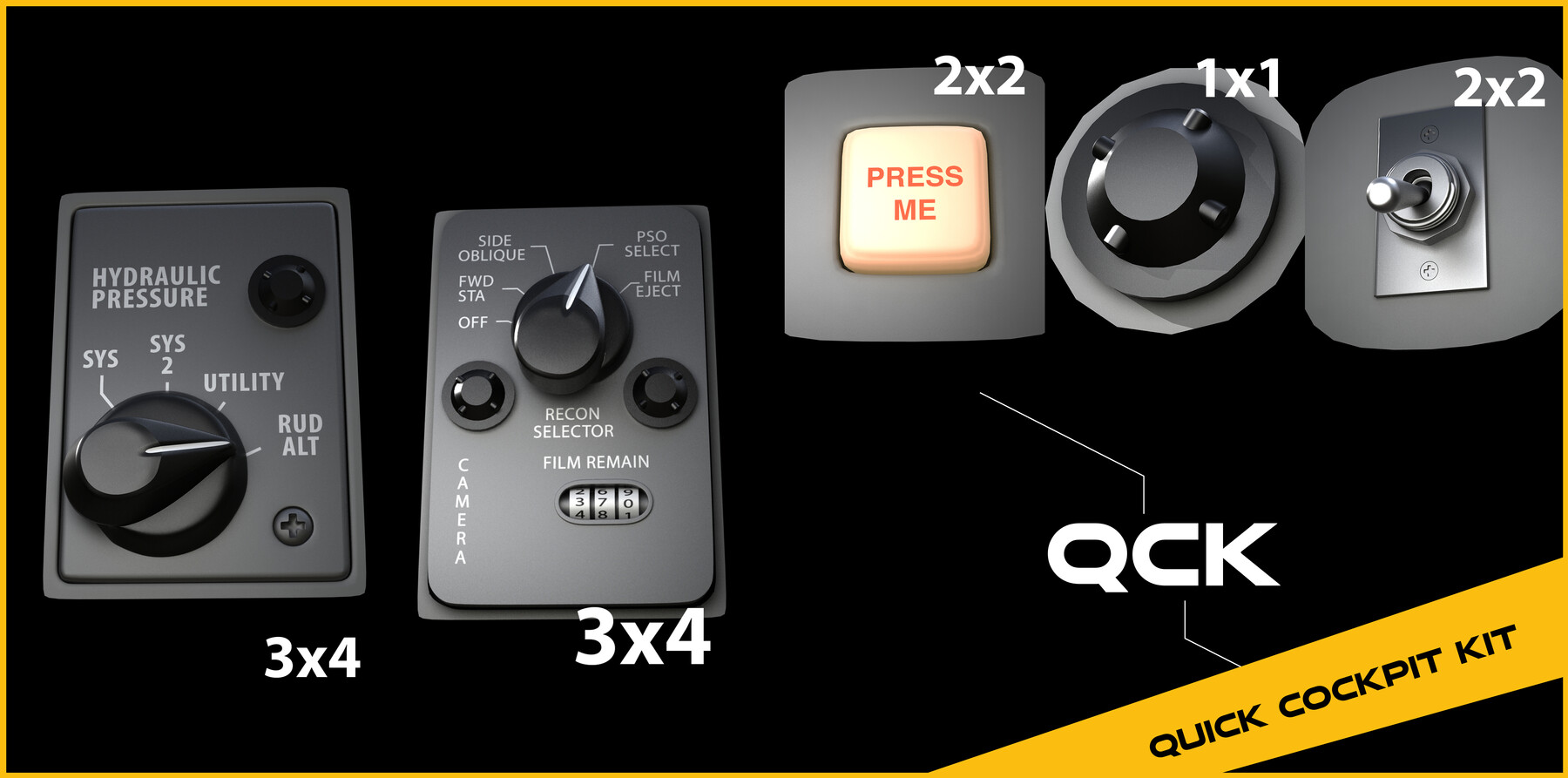 ArtStation - Quick Cockpit Kit Vol 1 - Polystein Add-on Presets for MODO | Resources