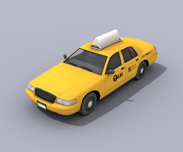 ArtStation - New York Taxi Low-poly 3D model | Resources