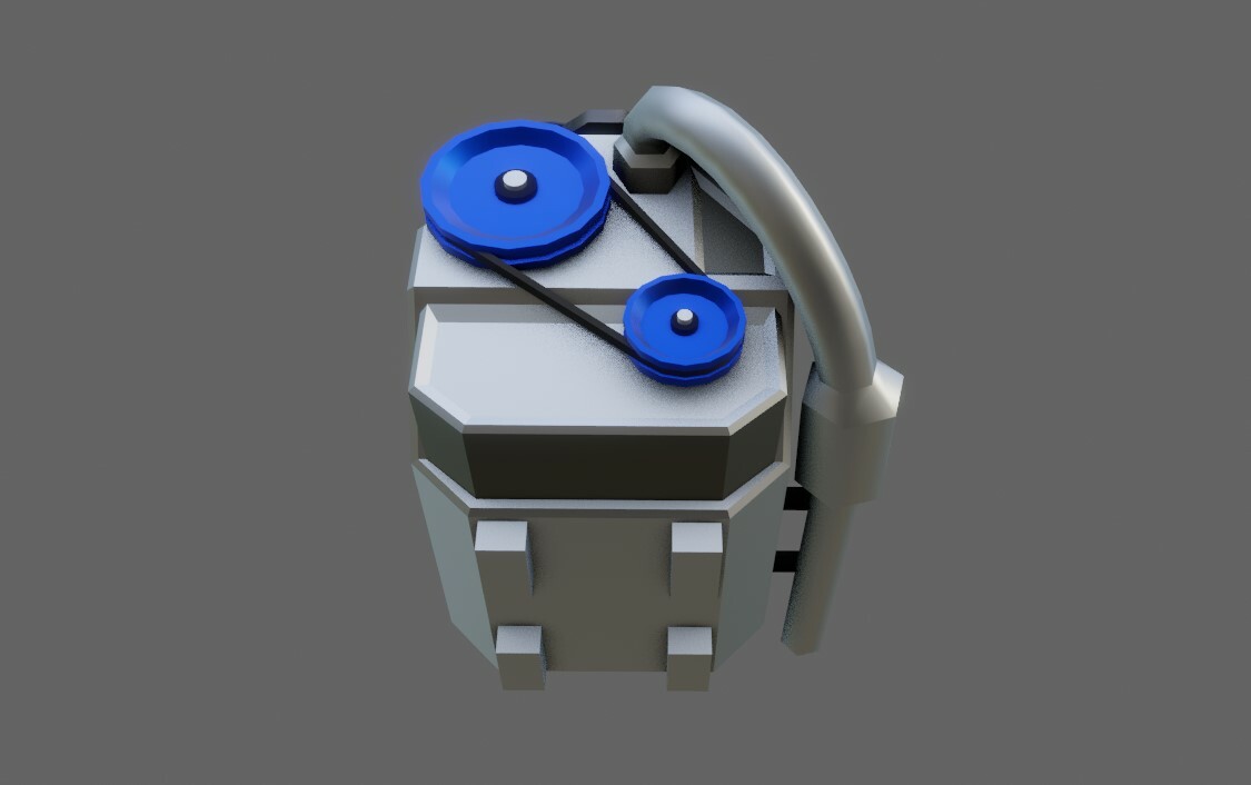 ArtStation - Car Motor - Engine V6 Low-poly 3D model | Game Assets