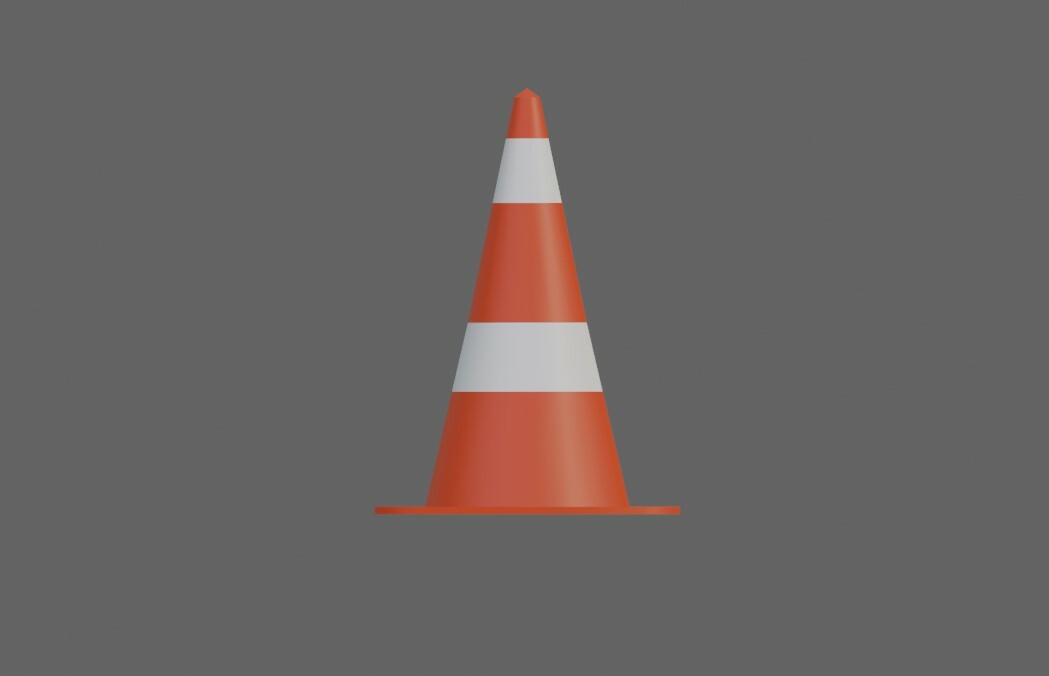 ArtStation - Street Cone Low-poly 3D model | Game Assets