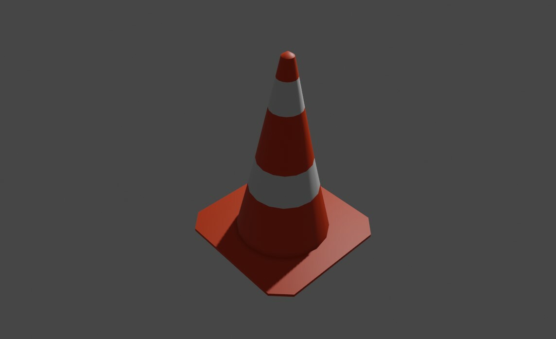 ArtStation - Street Cone Low-poly 3D model | Game Assets