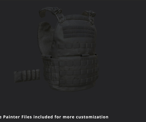 ArtStation - Tactical Bullet Proof Vest - PBR Lowpoly Game Ready | Game ...