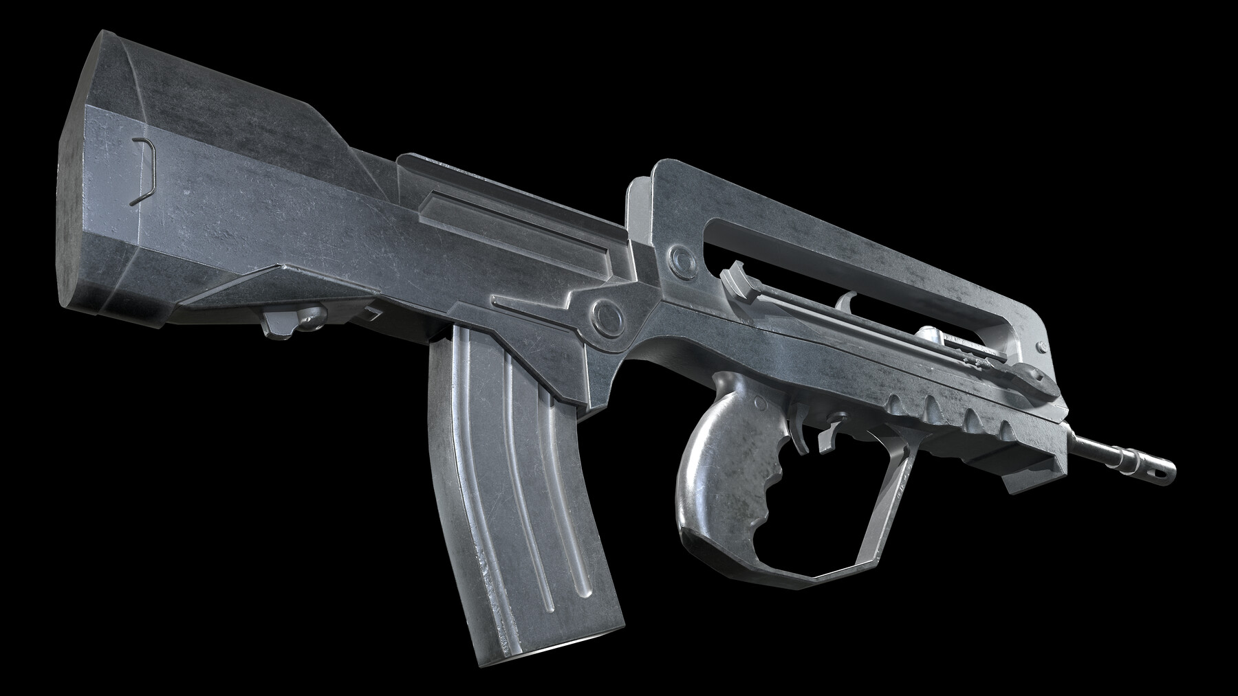 ArtStation - Famas G2 PBR Worn Low-poly 3D model | Game Assets