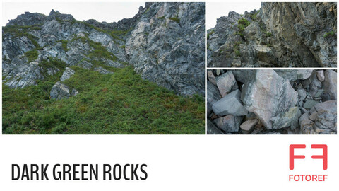ArtStation - 80 photos of Dark Green Rocks | Resources