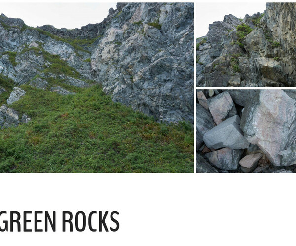 ArtStation - 80 photos of Dark Green Rocks | Resources