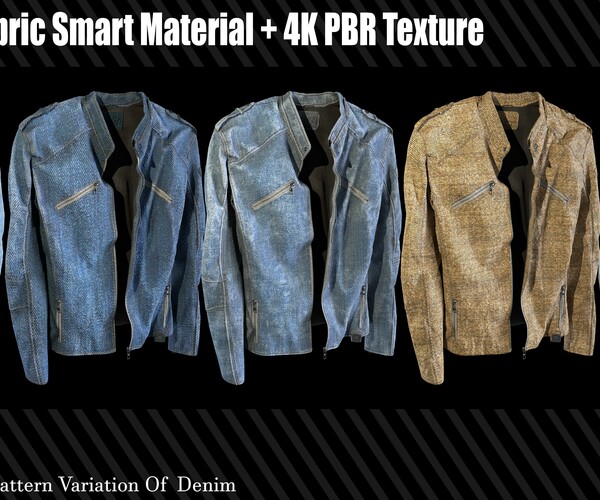 ArtStation - 30 Denim Fabric Smart Material + 4K PBR Texture Vol_1 ...