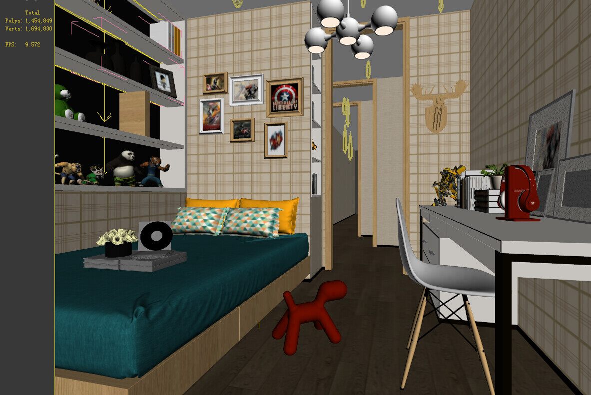 ArtStation - Stylish bedroom complete 196 | Resources