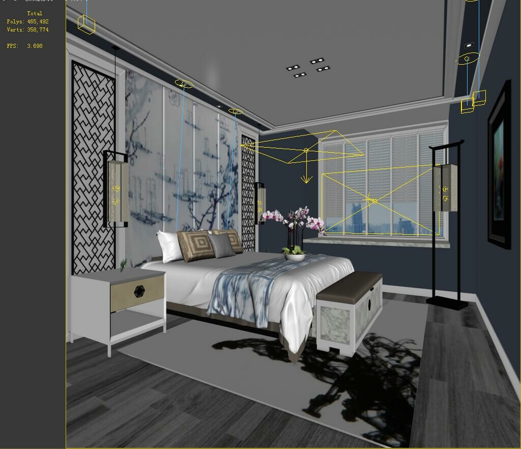 ArtStation - Stylish master bedroom design 03 | Resources