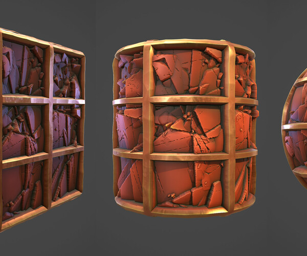 ArtStation - Stylized Sliced Rock - Substance Designer | Game Assets
