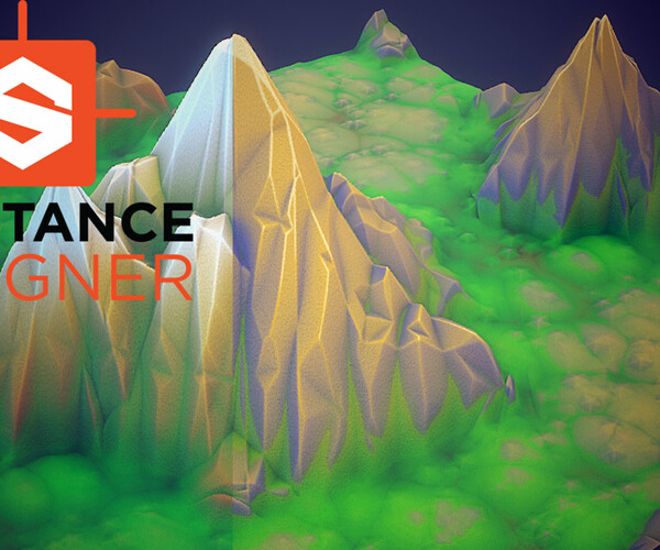 ArtStation - Stylized Mountain - Substance Designer | Game Assets