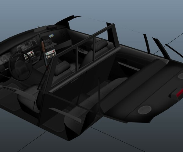 ArtStation - American 90s police car | Game Assets