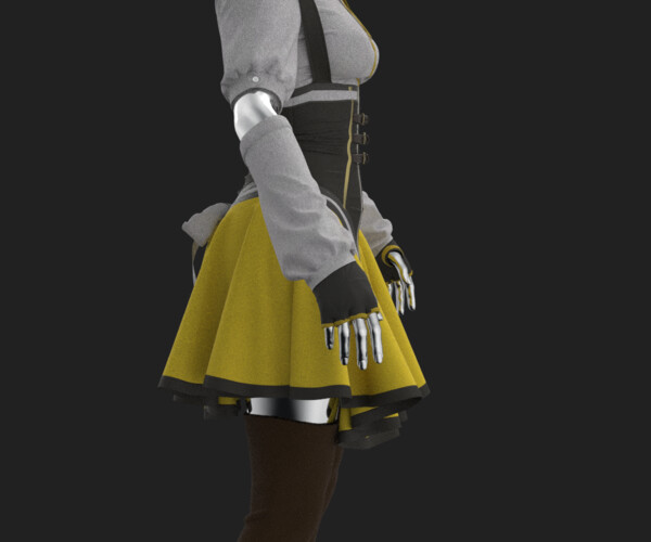 ArtStation - Fan-Art Mami Tomoe Marvelous Designer/Clo3d project + OBJ ...